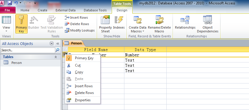 Using Microsoft Access 2010