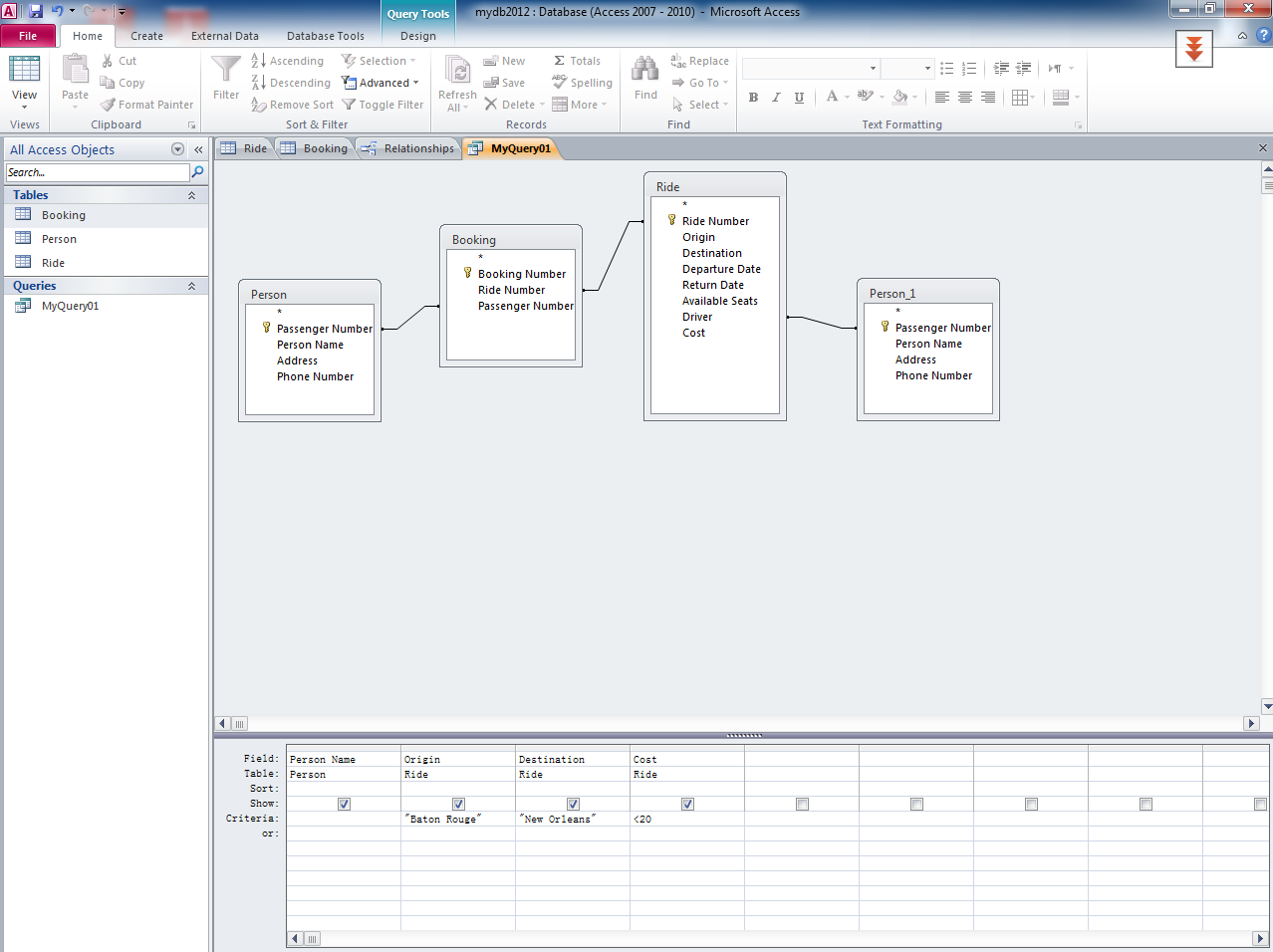 Using Microsoft Access 2010